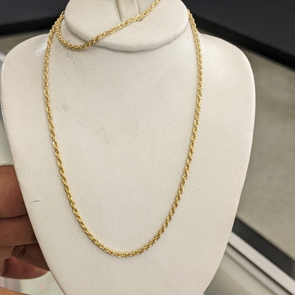 Unbrand | Jewelry | Kt Real Gold Rope Chain 18mm 18 Inches | Poshmark
